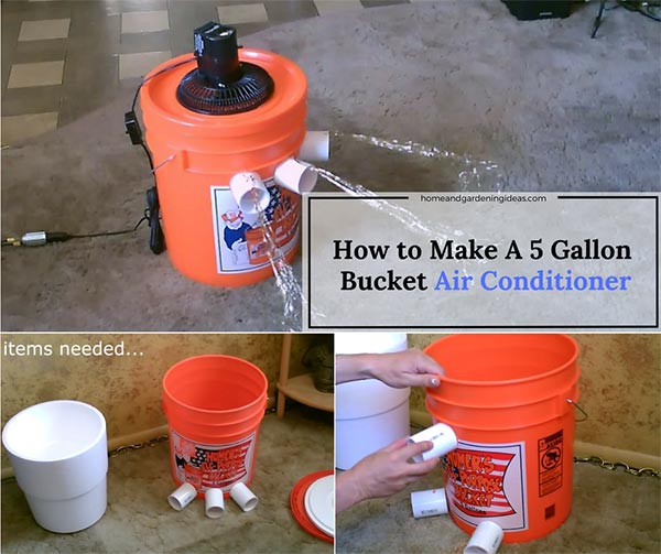 How To Make A 5 Gallon Bucket Air Conditioner Home And Gardening Ideas How To Make A 5 Gallon Bucket Air Conditioner Home And Gardening Ideas